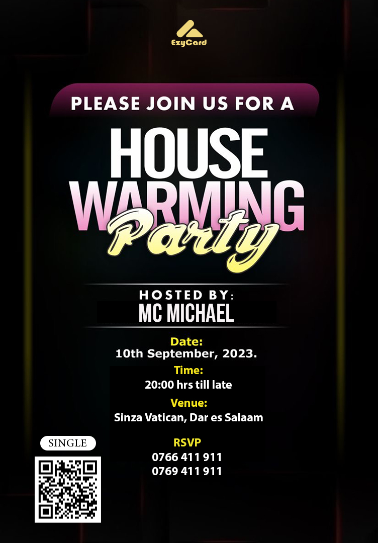 Giraffe House Party Card - EzyCard